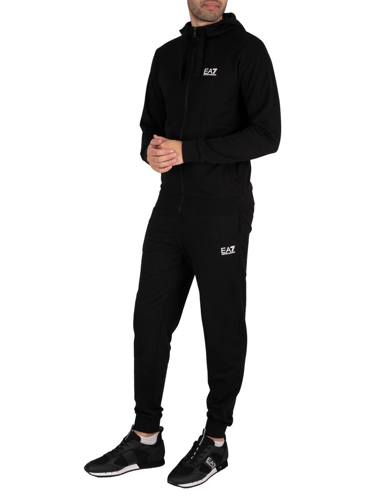 EA7 Zip Hoodie Jersey Trainingsanzug, Schwarz | Kaufland.de