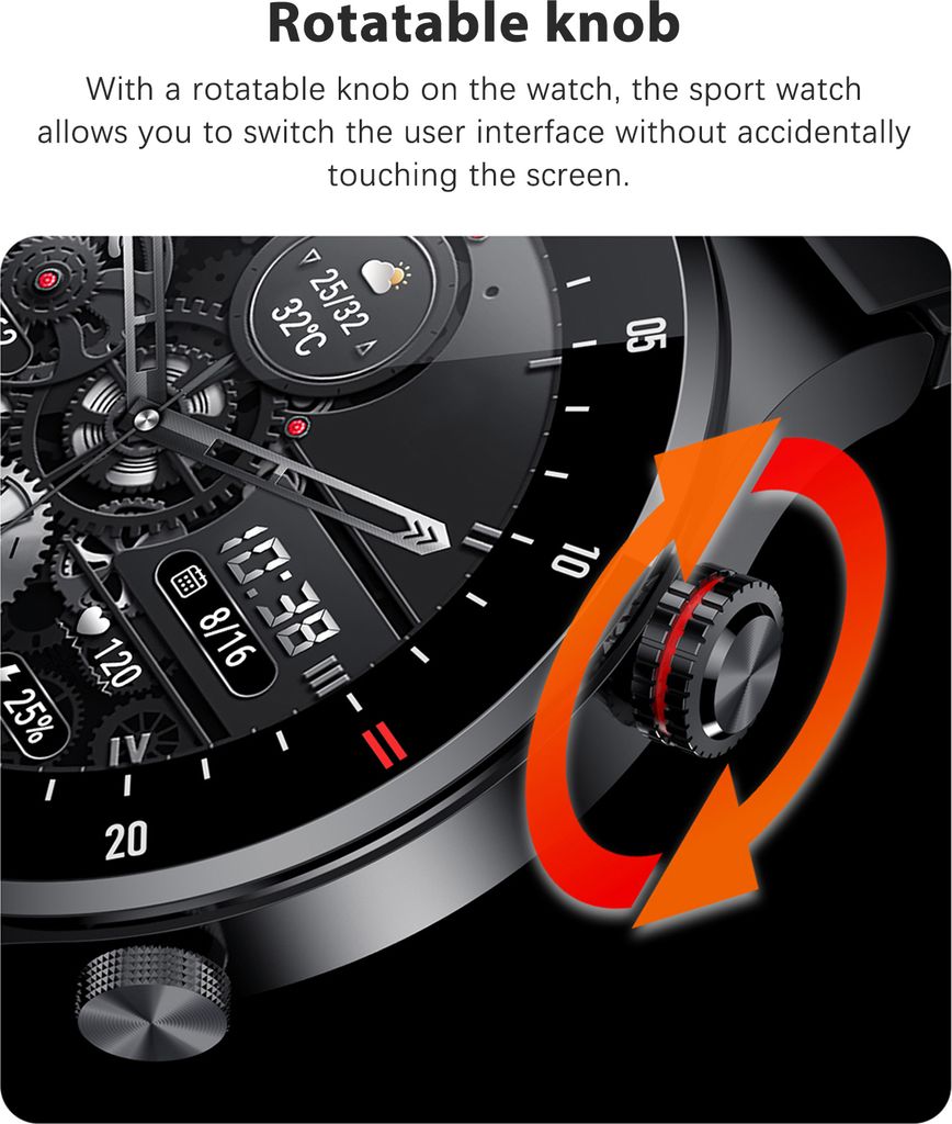 QW33 1,28 Zoll Smartwatch IP67 wasserdichte | Kaufland.de