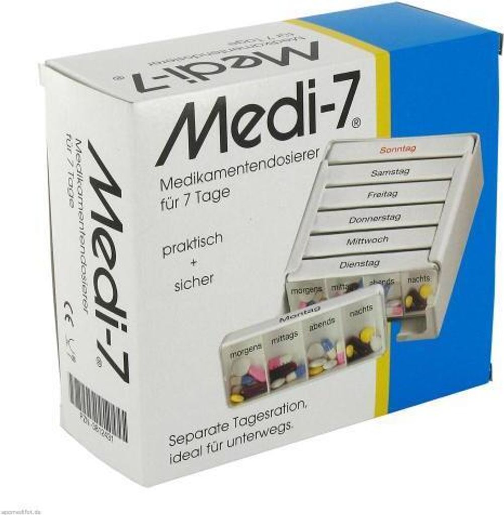 Medi-7 Medikamentendosierer für 7 Tage Tablettenbox, 1 St.