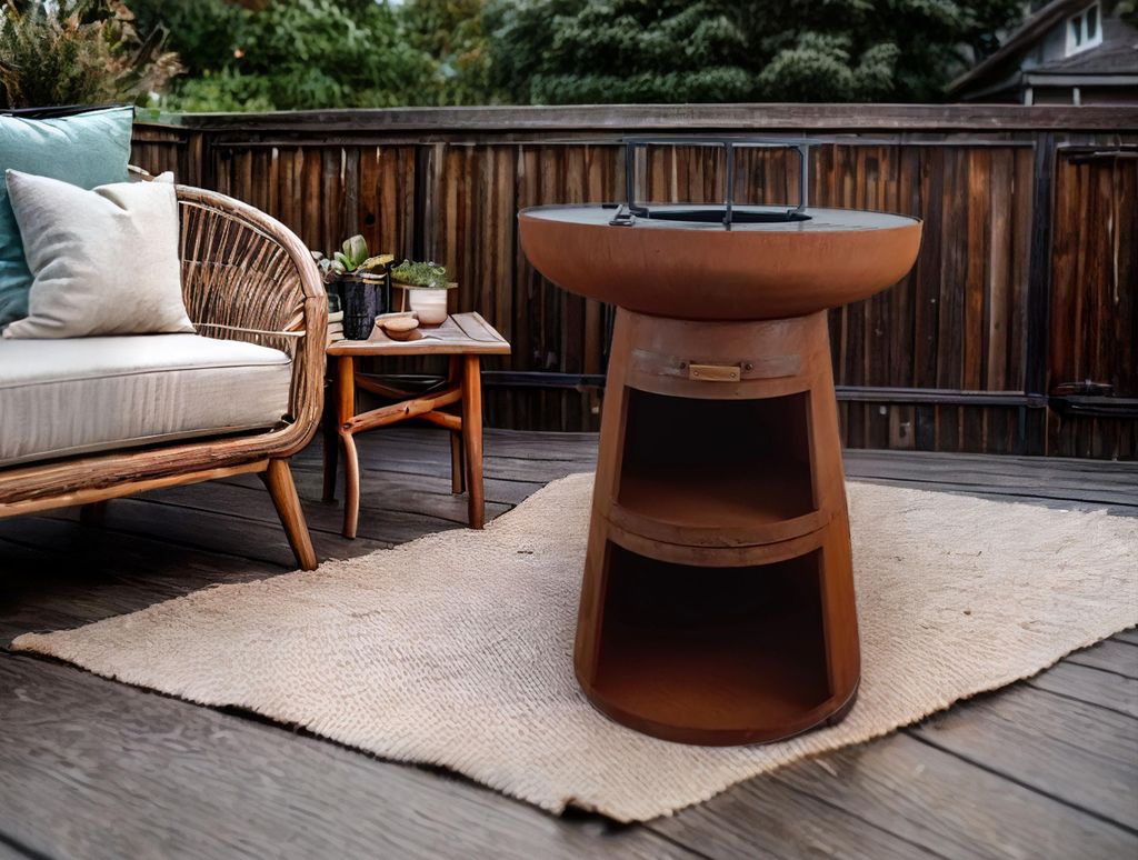 Runder Grill mit runder Stahlplatte und Rost | Kaufland.de