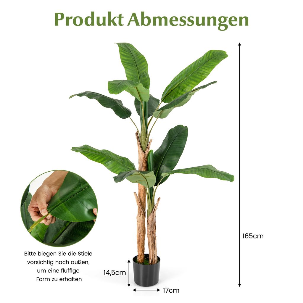 COSTWAY Künstlicher Bananenbaum 165cm im | Kaufland.de