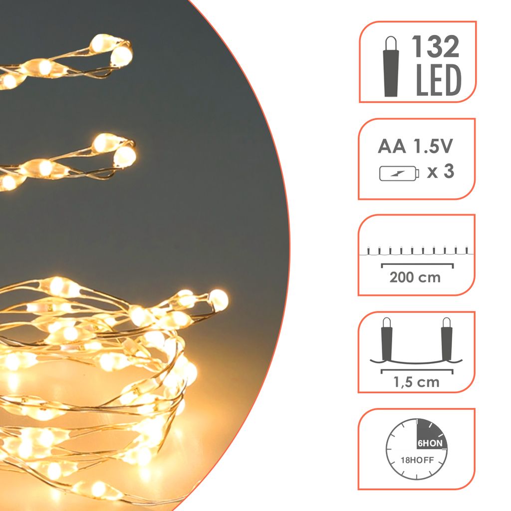 Draht Lichterkette warm weiß mit Timer - 200 | Kaufland.de