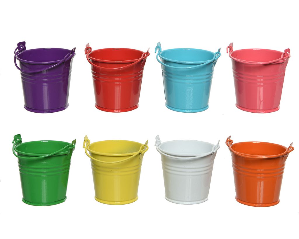 Metalleimer mini 5.5cm bunt, 8 Stück | Kaufland.de