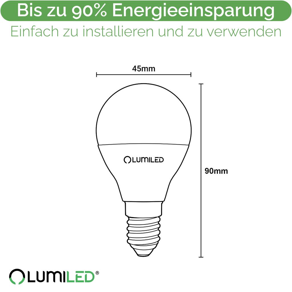 LUMILED LED žárovky E14 P45 8W nahrazuje (60W | Kaufland.cz