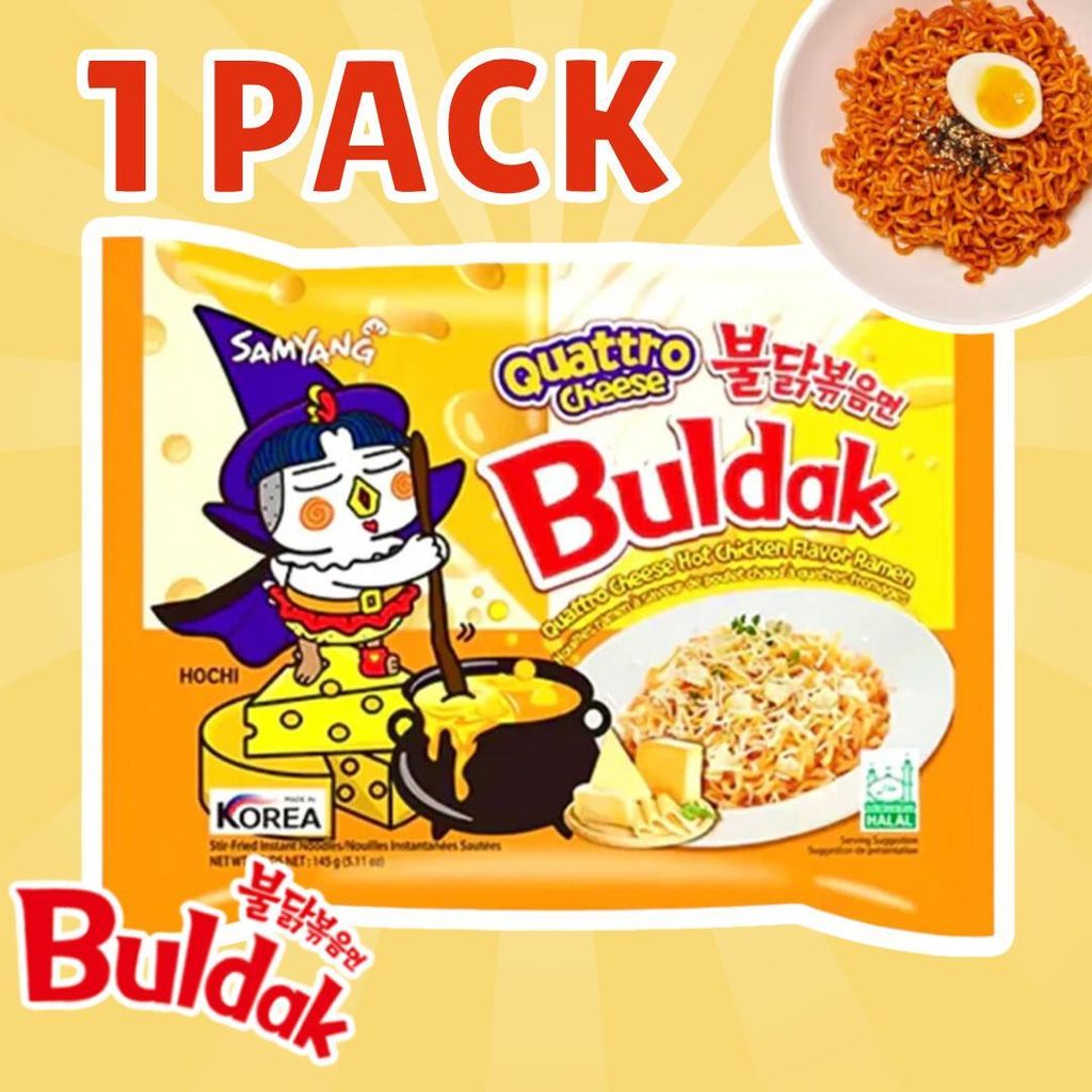 1x Samyang Bildak Quattro Cheese Instant Nudeln – 1x130g,