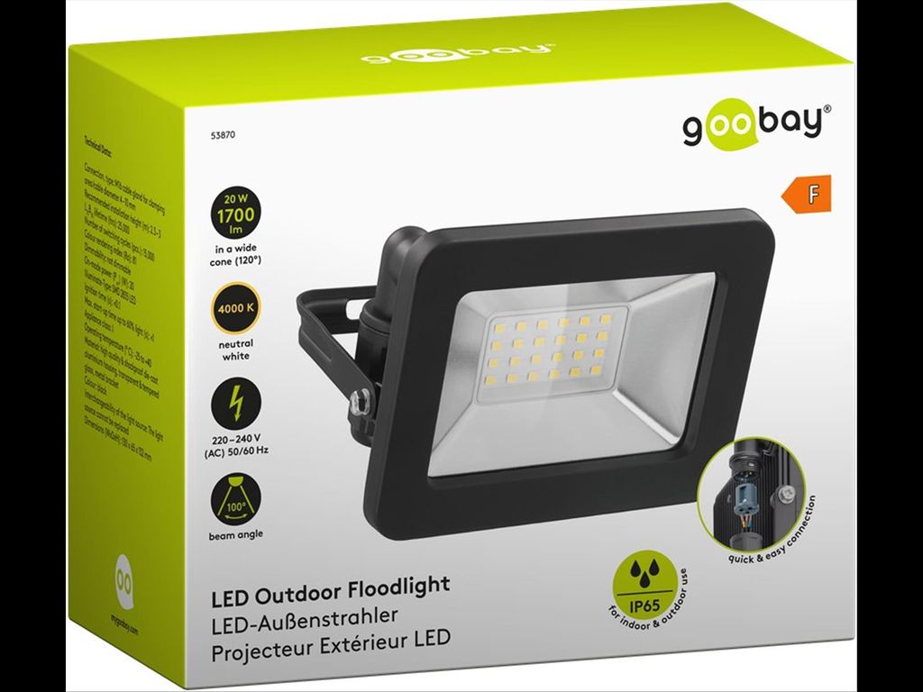 Goobay LED Außenstrahler schwarz, 20W - | Kaufland.de