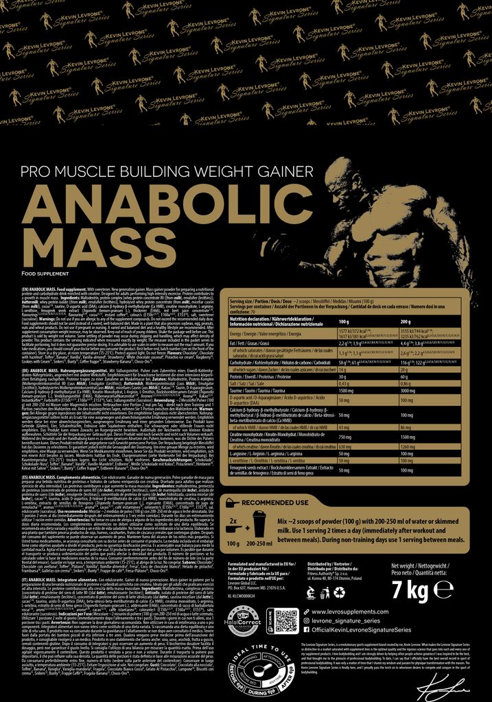 Kevin Levrone Anabolic Mass - 7 kg - Beutel | Kaufland.de