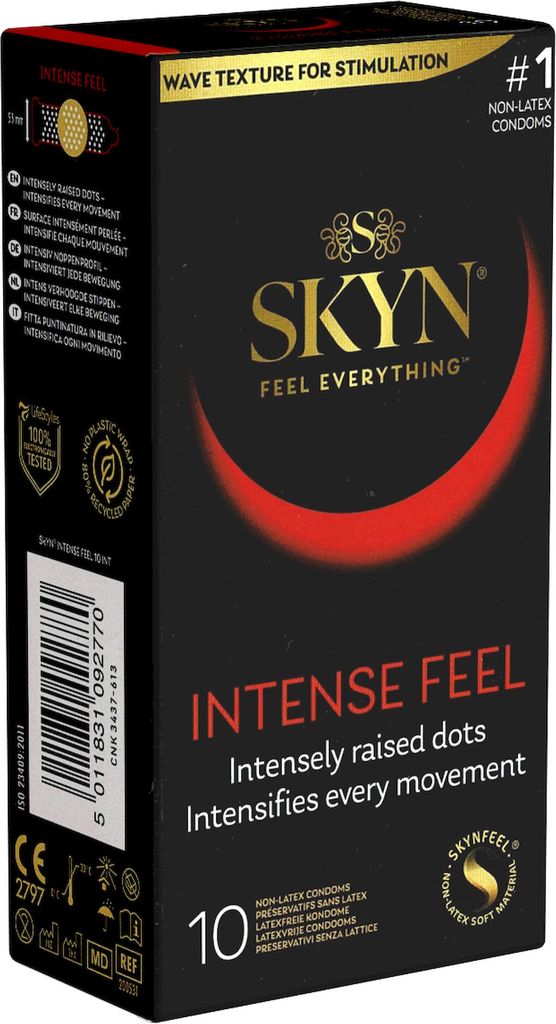 SKYN Intense Feel - Genoppte hauchdünne Kondome (latexfrei