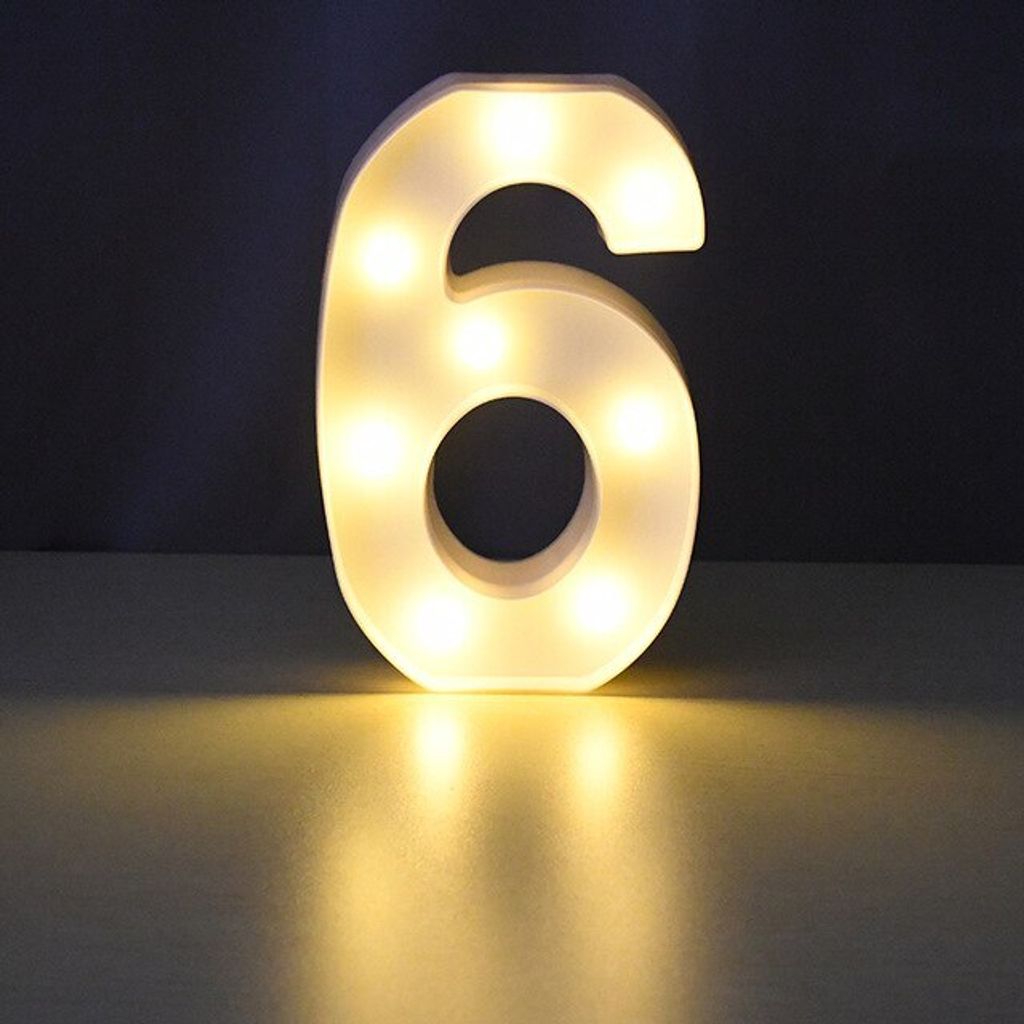 LED Leuchtzahl 3D, 22 cm Zahl 6 | Kaufland.de