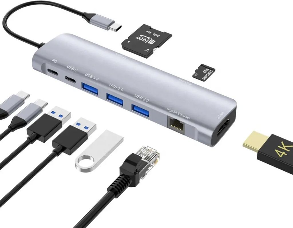 adapter 9 w 1 Type-C hub do 4K HDMI / FT / SD | Kaufland.pl