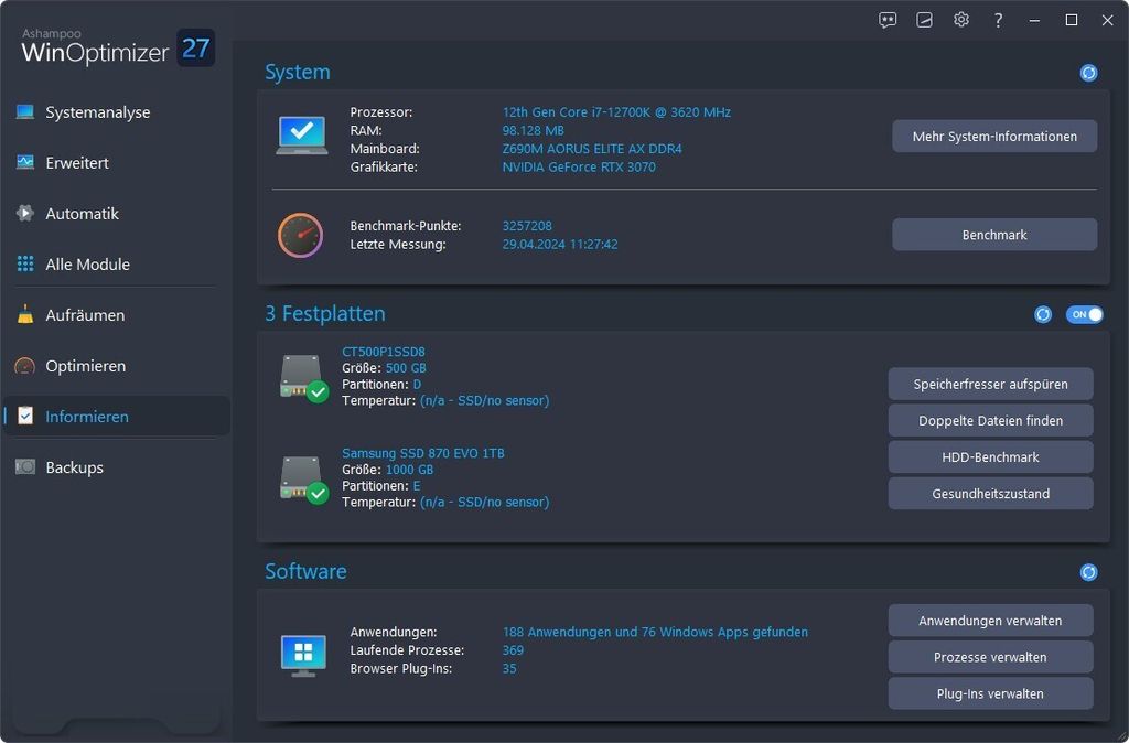Ashampoo WinOptimizer 27 - Dauerlizenz / 3-PC | Kaufland.de
