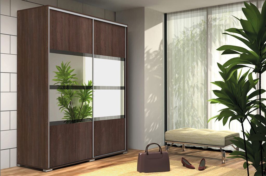 Prostorná šatní skříň se zrcadlem 230/245 CELESTINO 2