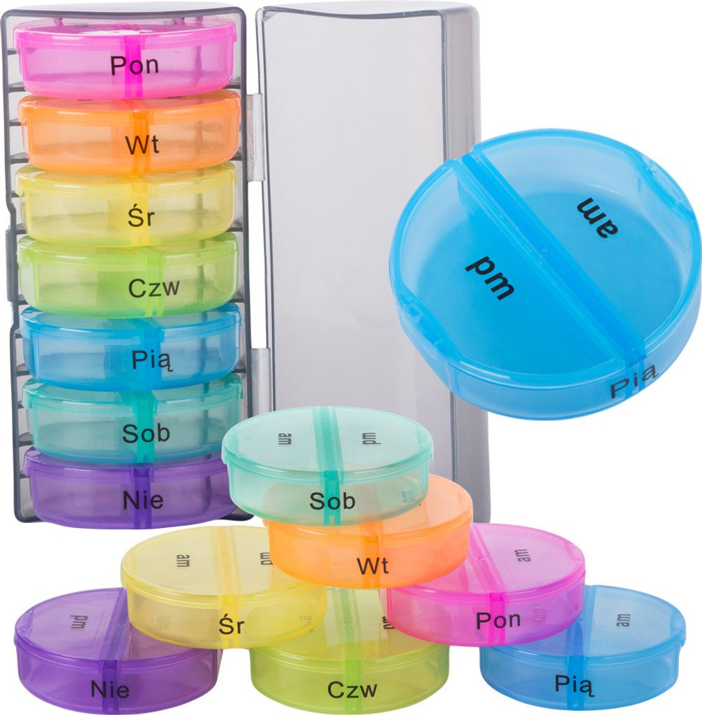 Verk 27110 Týždenný dávkovač na lieky Krabičky na lieky