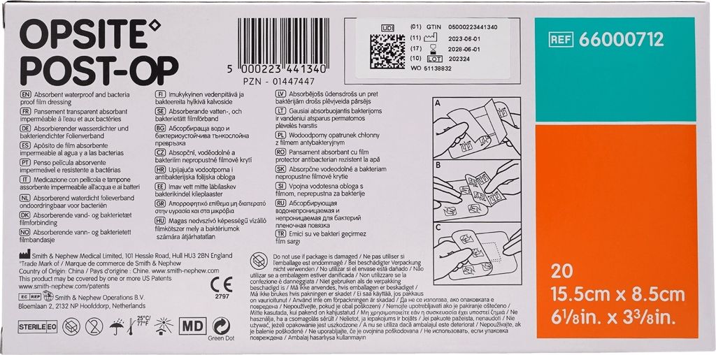 Fóliový obväz OPSITE POST-OP 15,5x8,5 cm (20 | Kaufland.sk