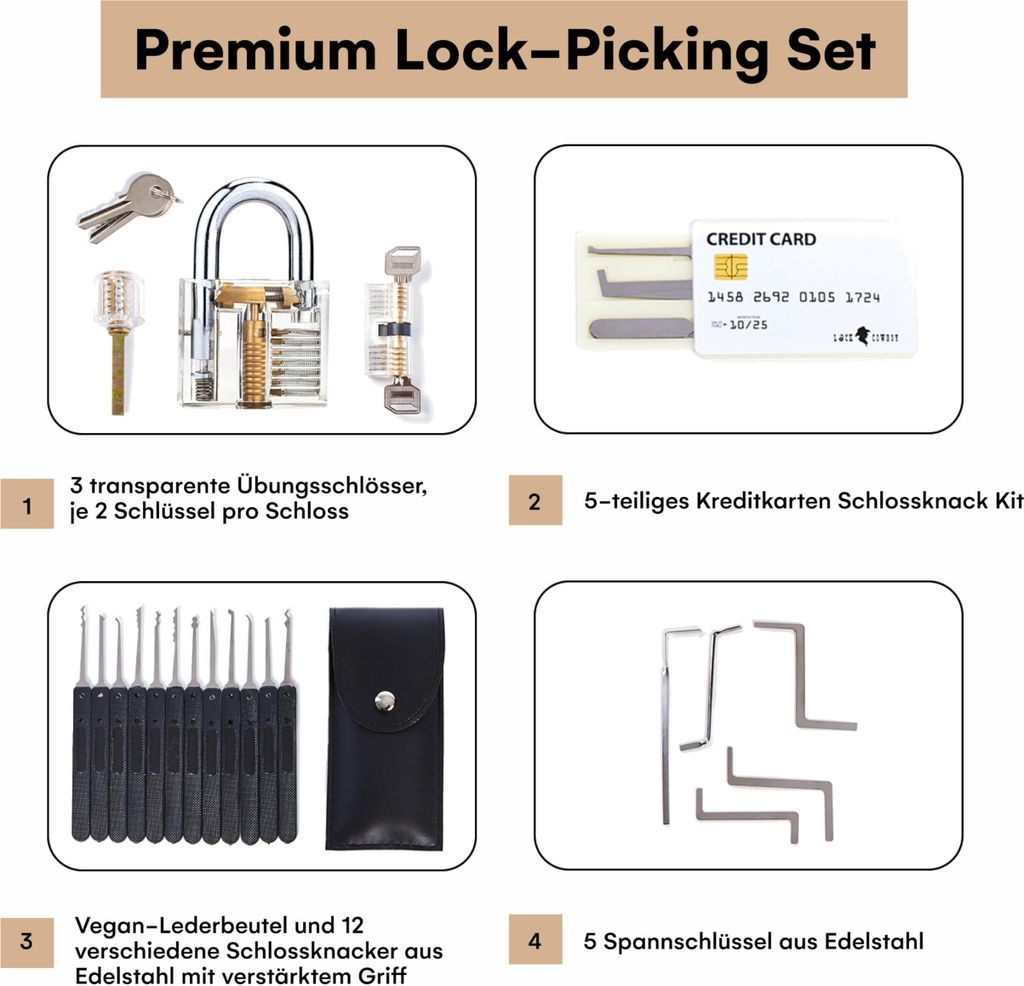 LOCK COWBOY 30-teiliges Lockpicking Set mit 3 | Kaufland.de