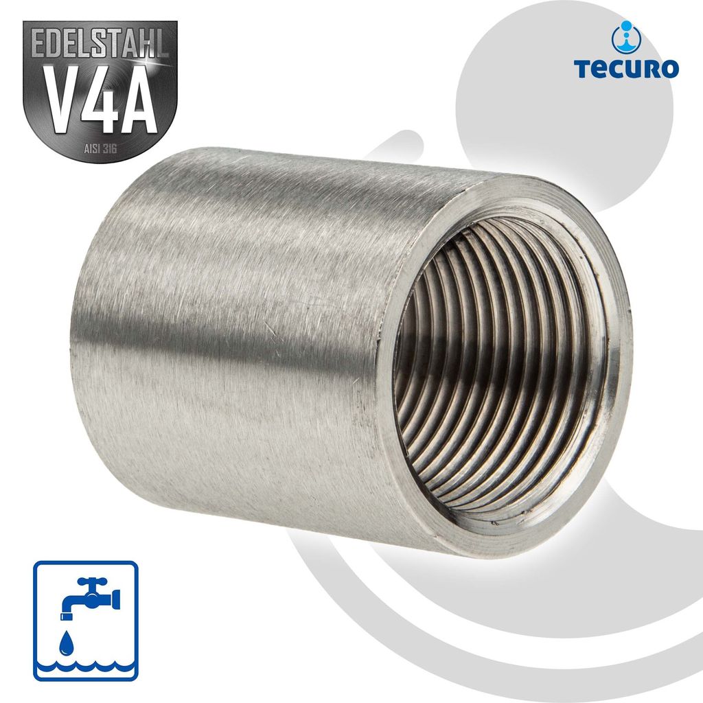 tecuro Muffe - Schweißmuffe Edelstahl V4A | Kaufland.de