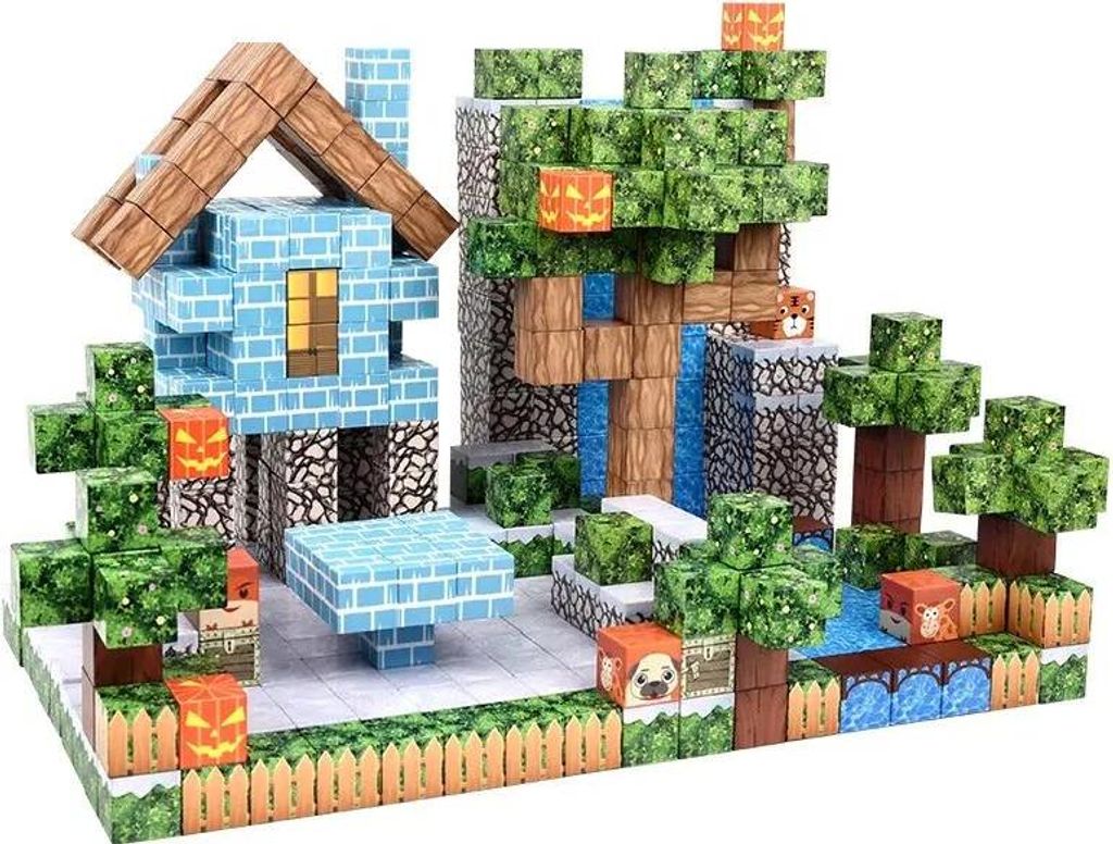 Minecraft magnetické kocky 100 kusov - 8 magnetov - 022