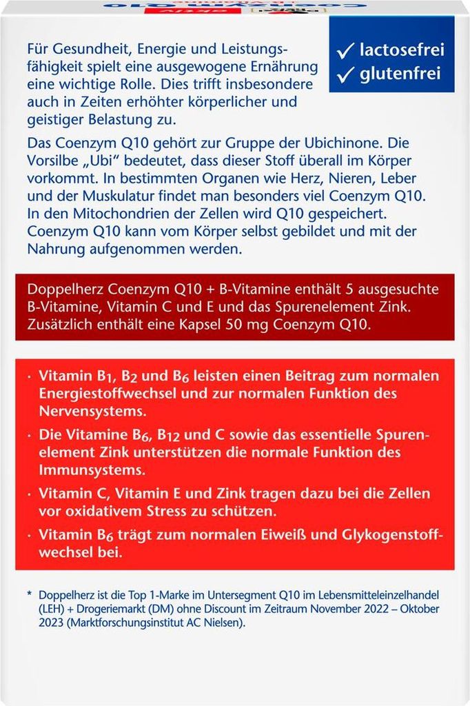 Coenzyme Q10 + vitamines B Doppelherz 30pcs