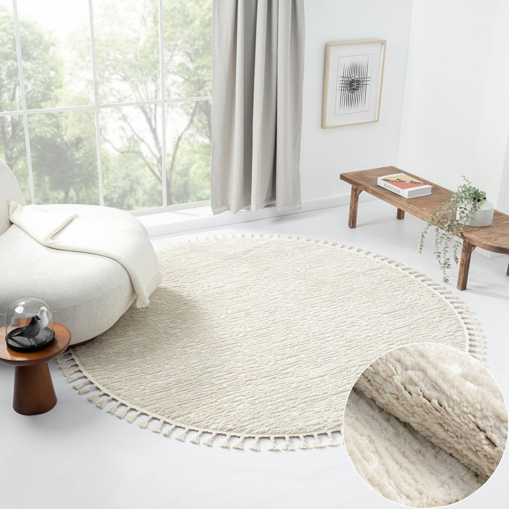 MY-RUG Koberec, Liv, 190x190, bílý, koberec s | Kaufland.cz