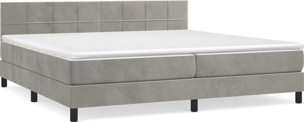 vidaXL Postel Boxspring s matrací Light Grey | Kaufland.cz