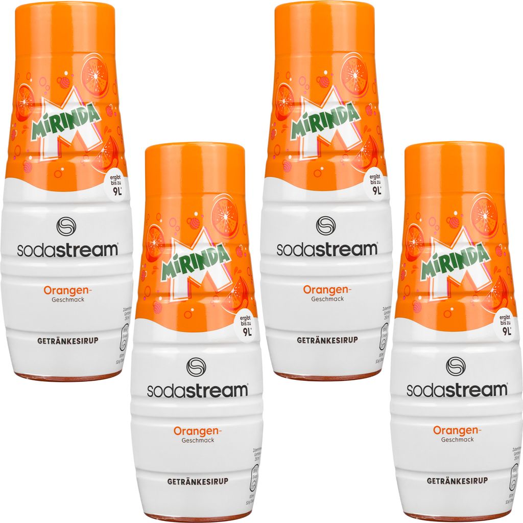 SodaStream Sirup Mirinda 4x440ml Getränkekonzentrat Orange