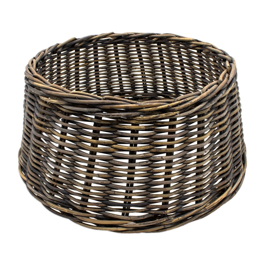 Rattan Weihnachtsbaumrock aus Weide 60 cm - dunkelbraun