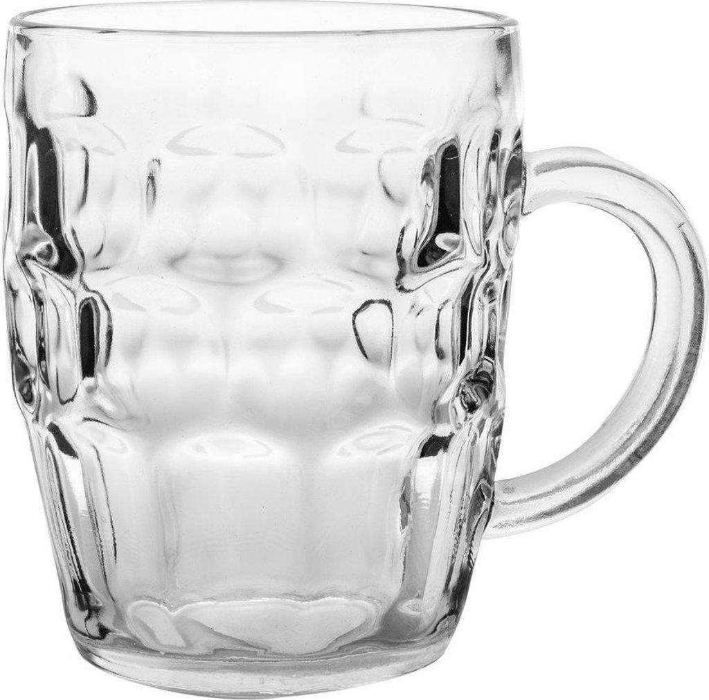 Bierkrug Bierglas Bierbecher mit Henkel Glas Bier BEER 550