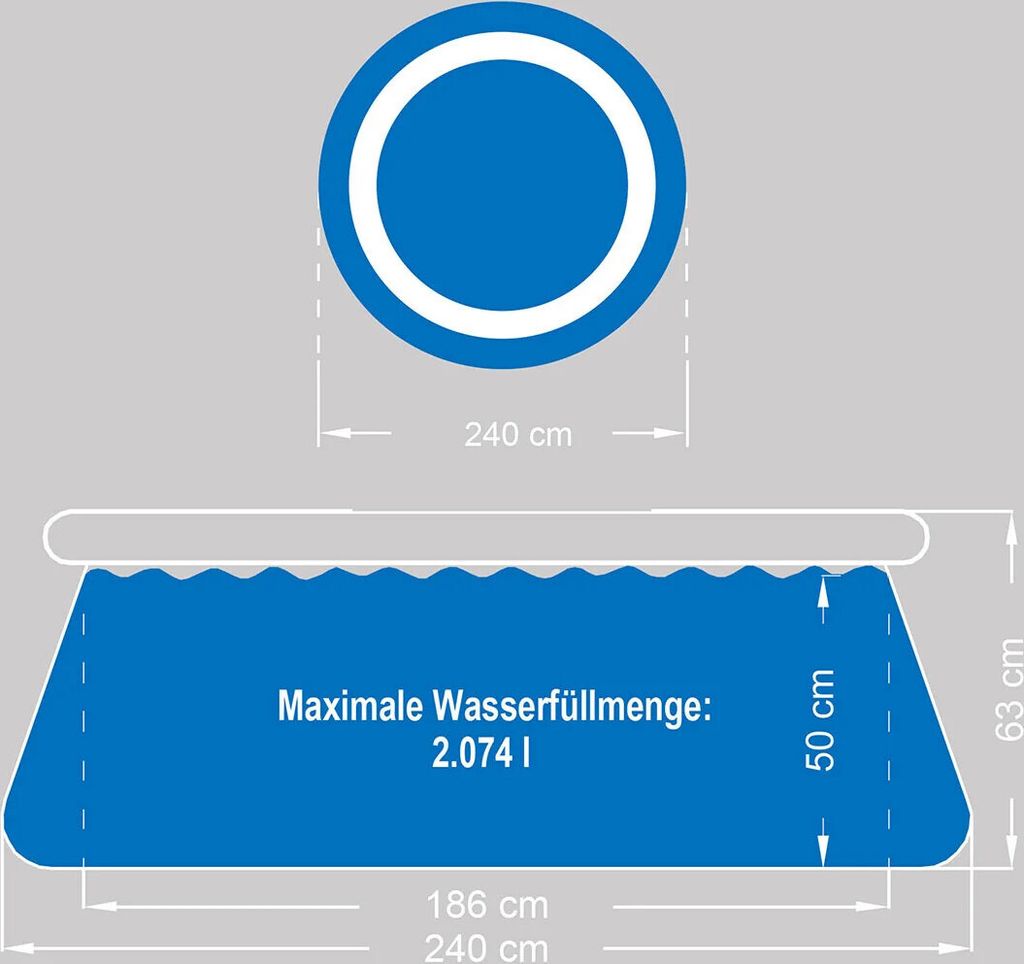 CRIVIT Quick-up-Pool Pool Planschbecken Ø 240 | Kaufland.de