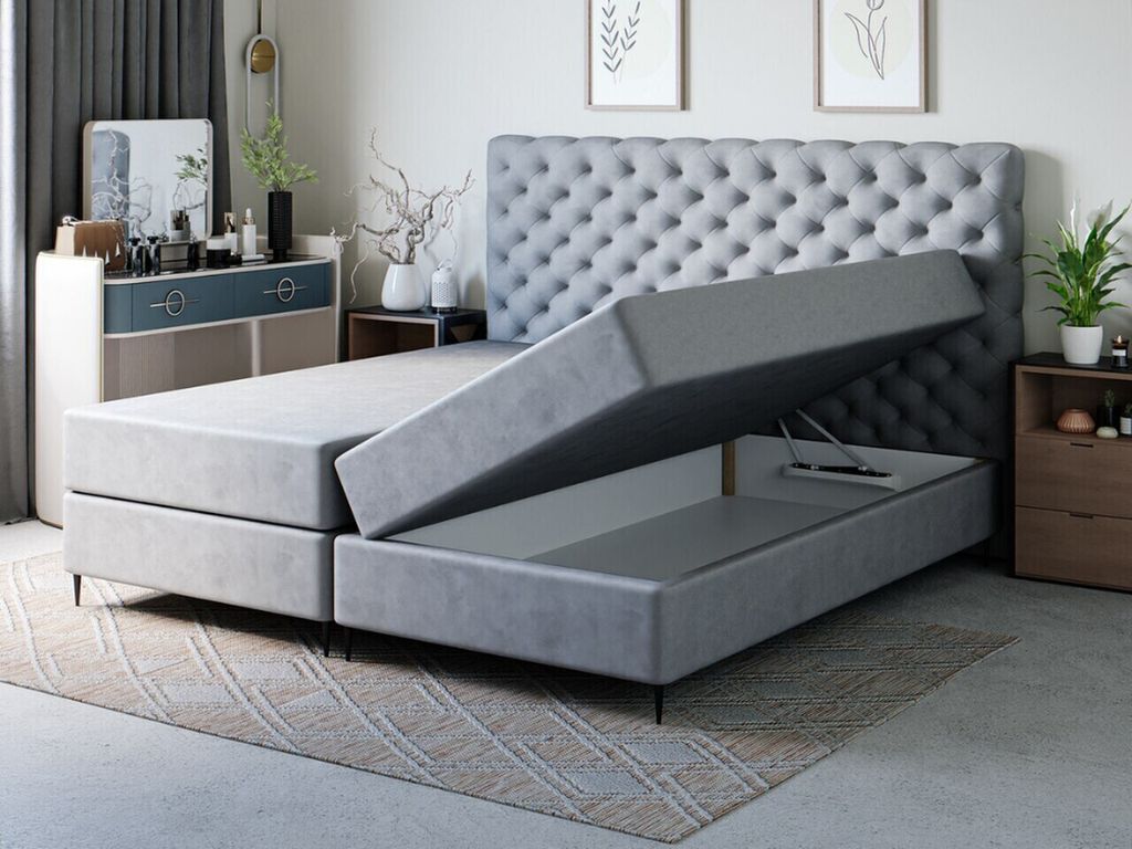 GrainGold Boxspringbett Bergamo 200x200 cm - | Kaufland.cz