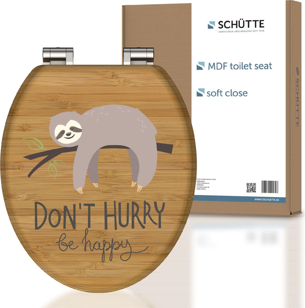 SCHÜTTE MDF WC sedadlo DONT HURRY, WC sedadlo s mäkkým
