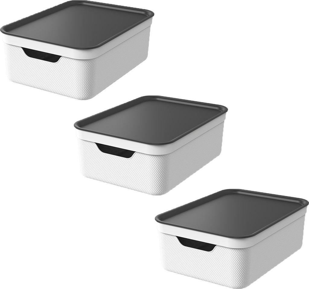 Set Deko Box mit Deckel A4/10 L JIVE, Farbe:Mistletoe white