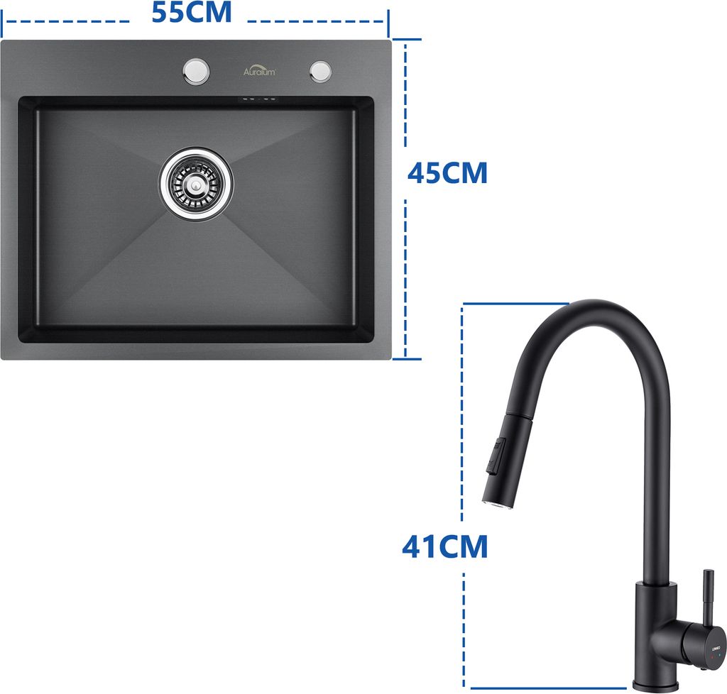 Edelstahl Küchenspüle 55 x 45 cm Einbauspüle | Kaufland.de