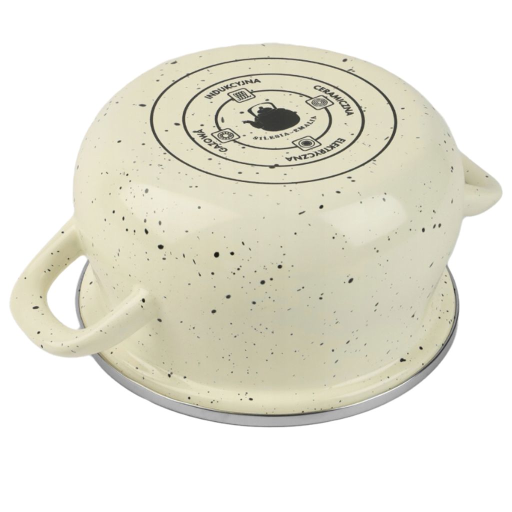 Garnek emaliowany kremowy marmur HELENA 3L | Kaufland.pl