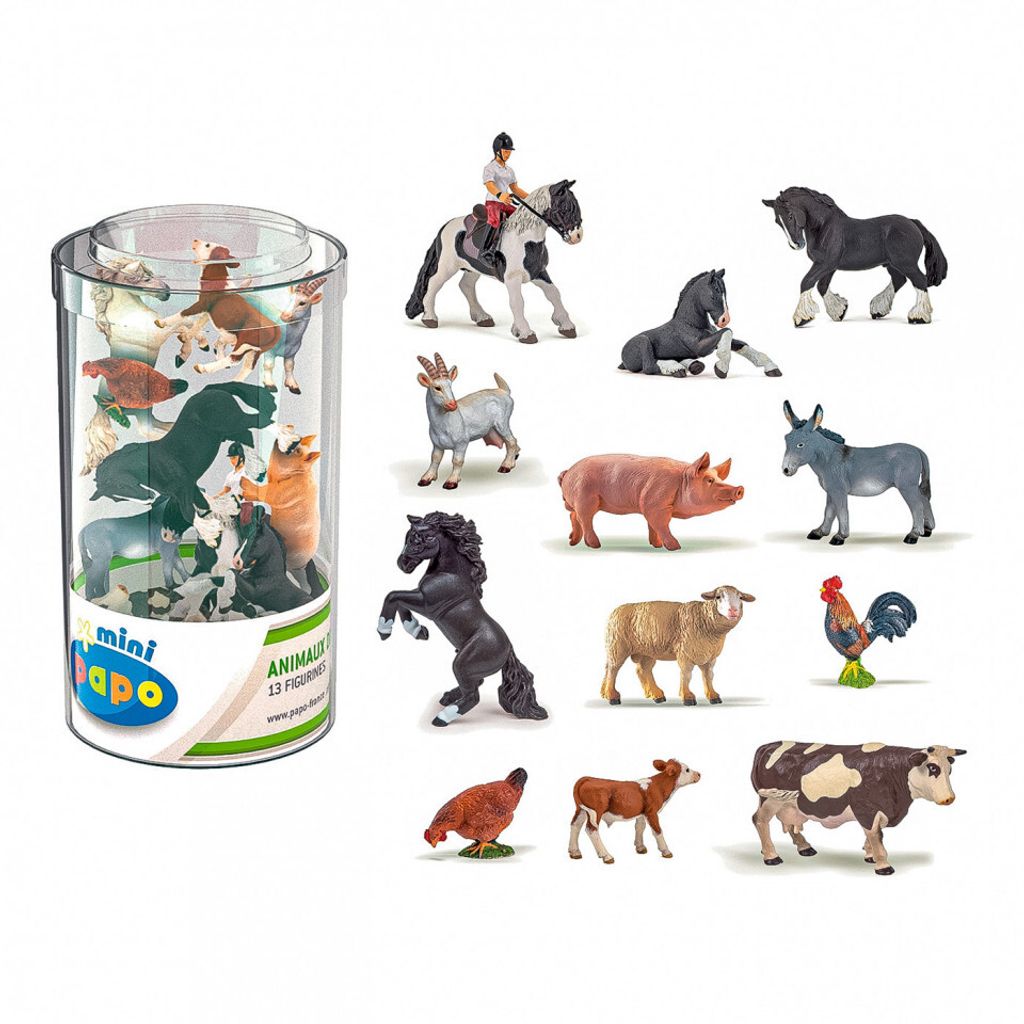Papo Figurine Set De 13 Minifigurine Animaux De La Ferme