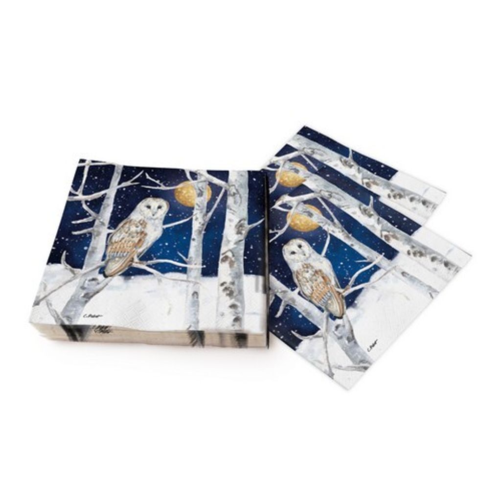 20 Servietten Winter Owl - Eule im Mondschein | Kaufland.de