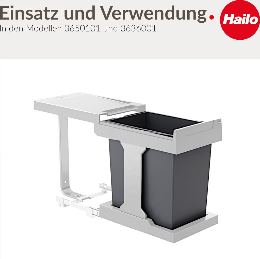 Hailo Inneneimer 1220969 grau 20 L 316 x 226 | Kaufland.de