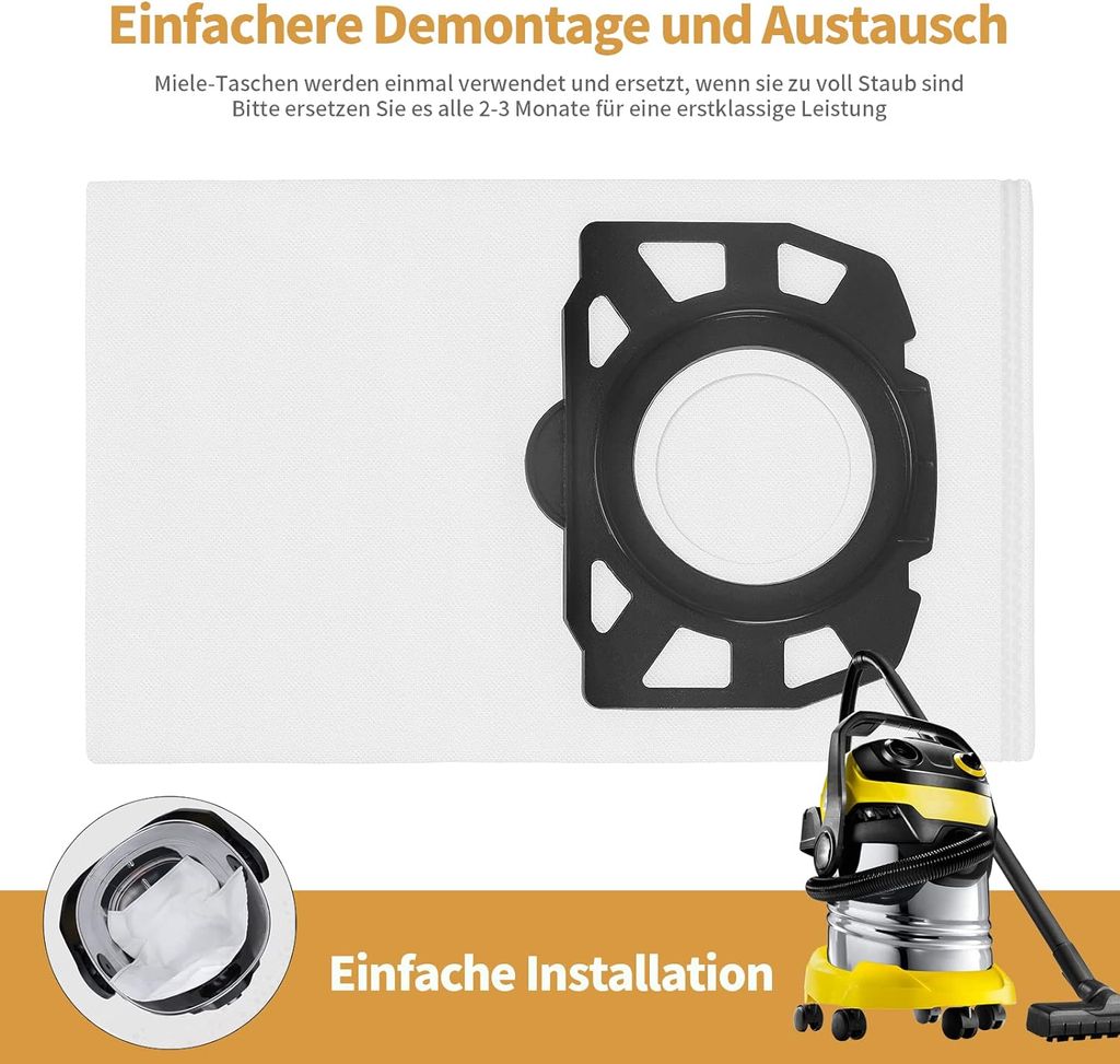 6 Stück Staubsaugerbeutel für Kärcher | Kaufland.de