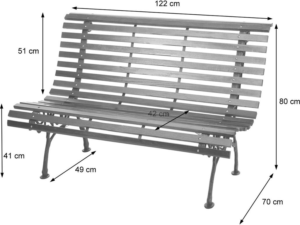 Zahradní lavice HWC-F97, lavička park lavice | Kaufland.cz