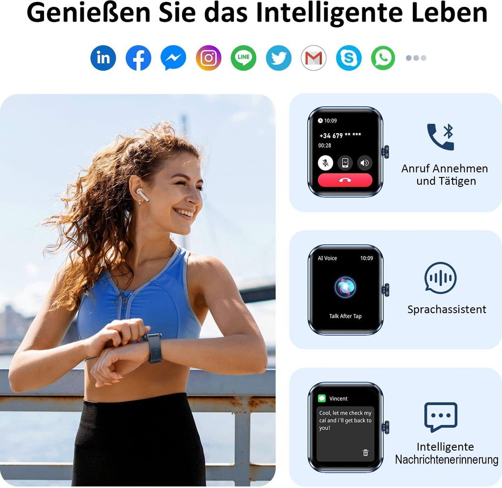Smartwatch für Damen Herren, Blackview R50 | Kaufland.de