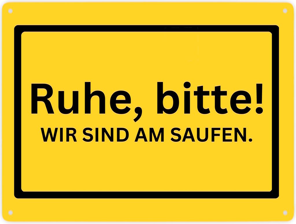 Ruhe bitte Metallschild XXL in 28x38 cm mit | Kaufland.de