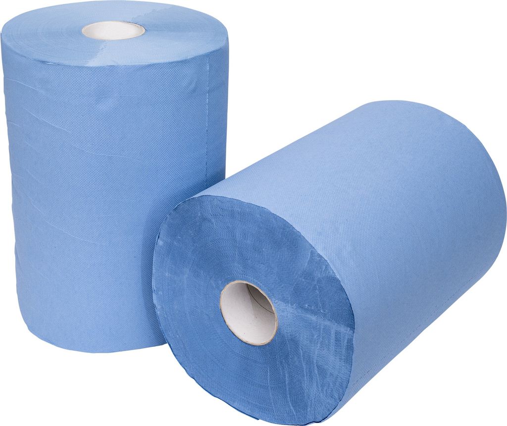 STIER Putzpapier Rollen, 2 Rollen, blau, 3-lagig,