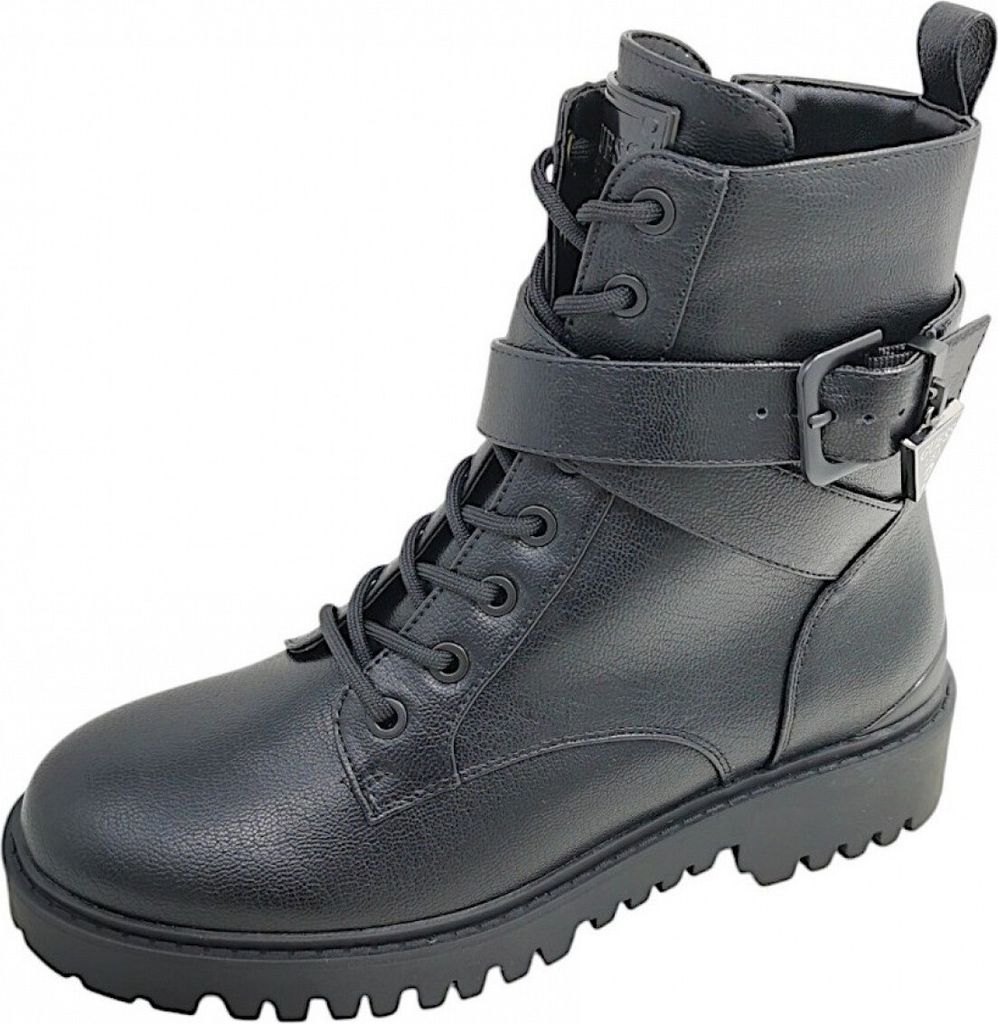 Guess Olsy Damen Schnürstiefel in Schwarz, | Kaufland.de