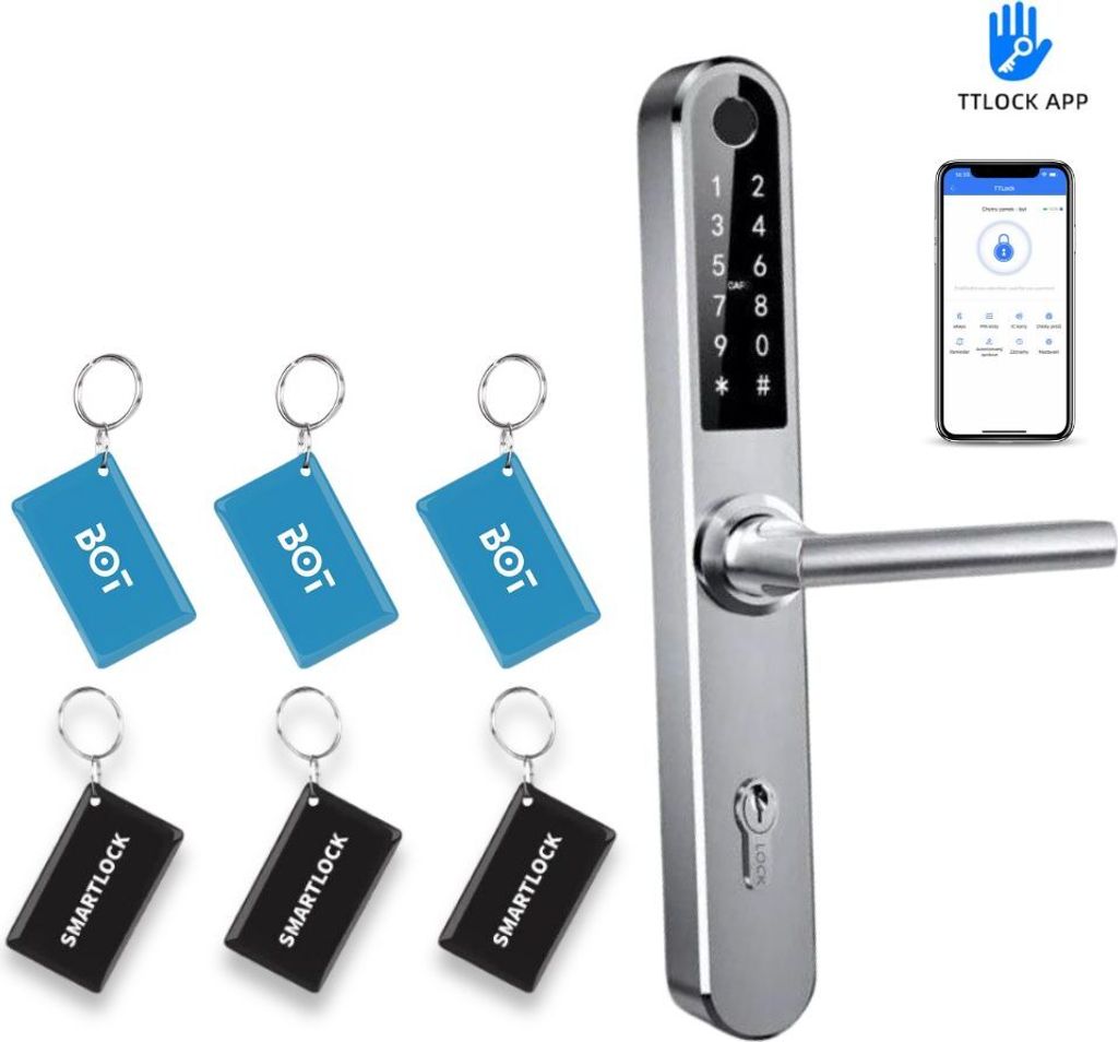 BOT Smart handle TTLock H1 stříbrná 72 mm | Kaufland.cz