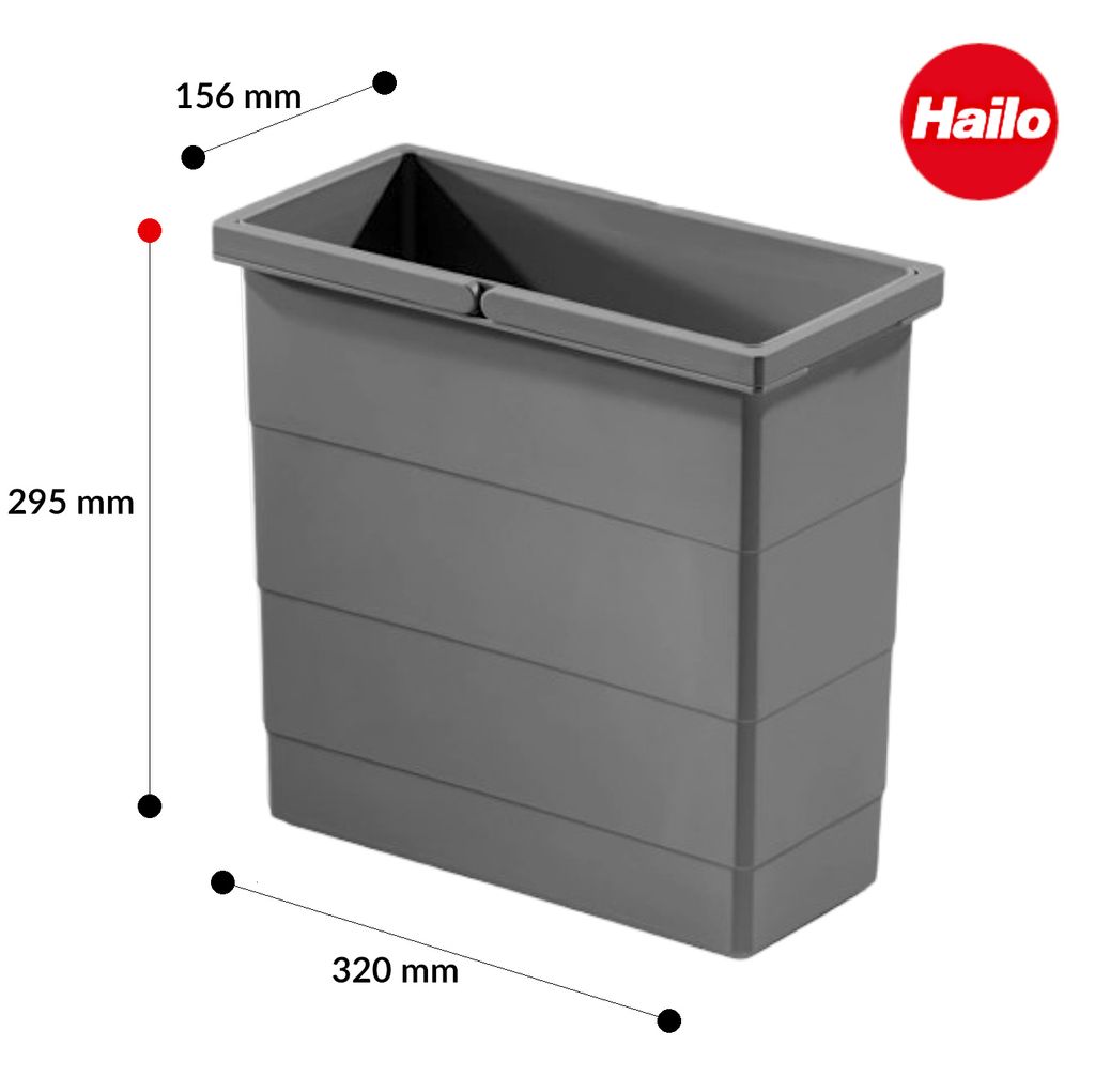 Hailo Inneneimer 1138989 dunkelgrau 12 L 320 | Kaufland.de