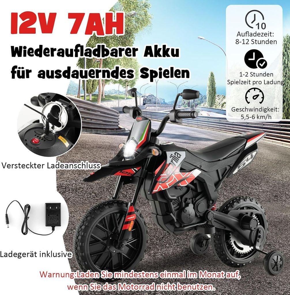 12V Kinder Elektro Motorrad, 5,5-6 km/h, | Kaufland.de