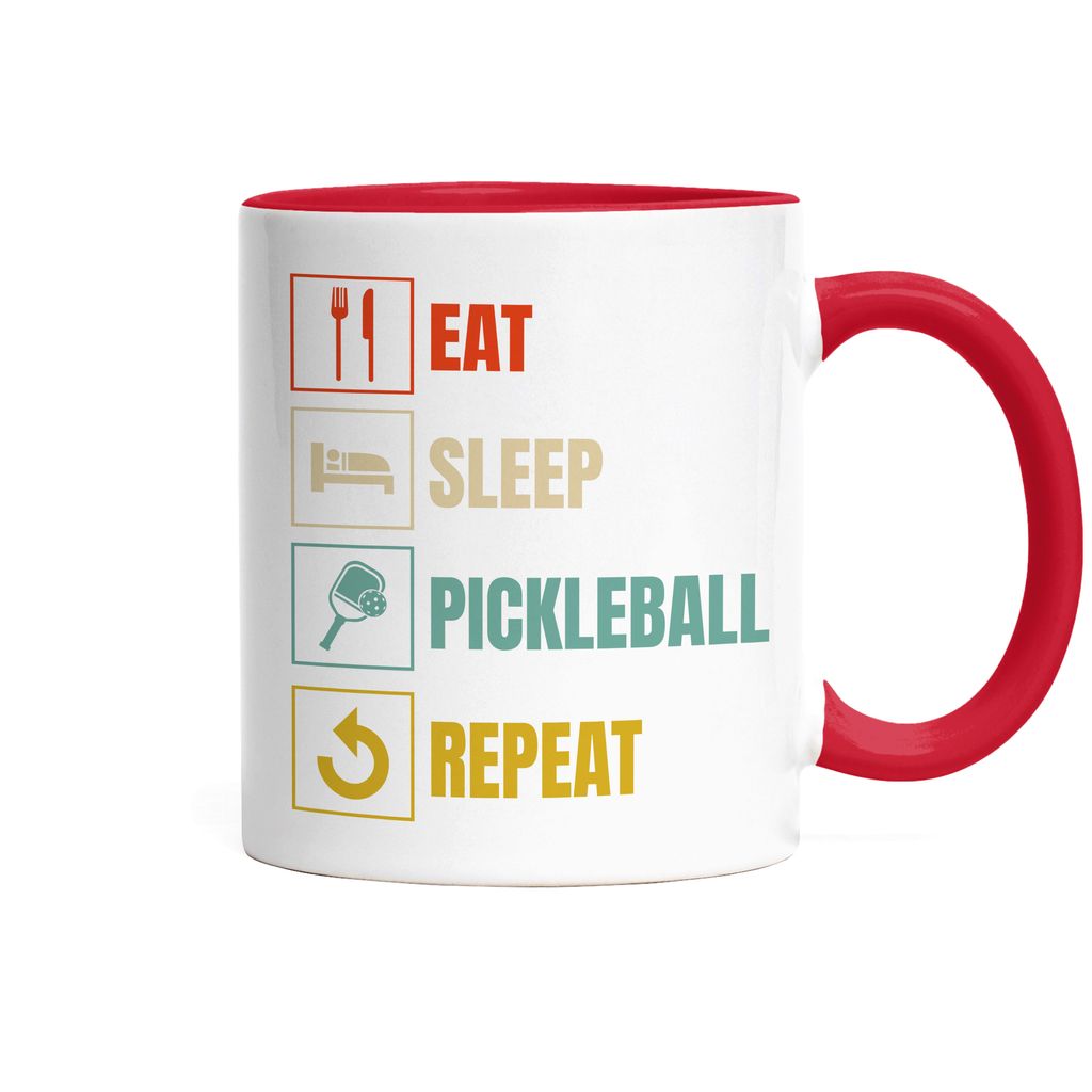 Eat Sleep Pickleball Repeat Tasse Rot Sport | Kaufland.de