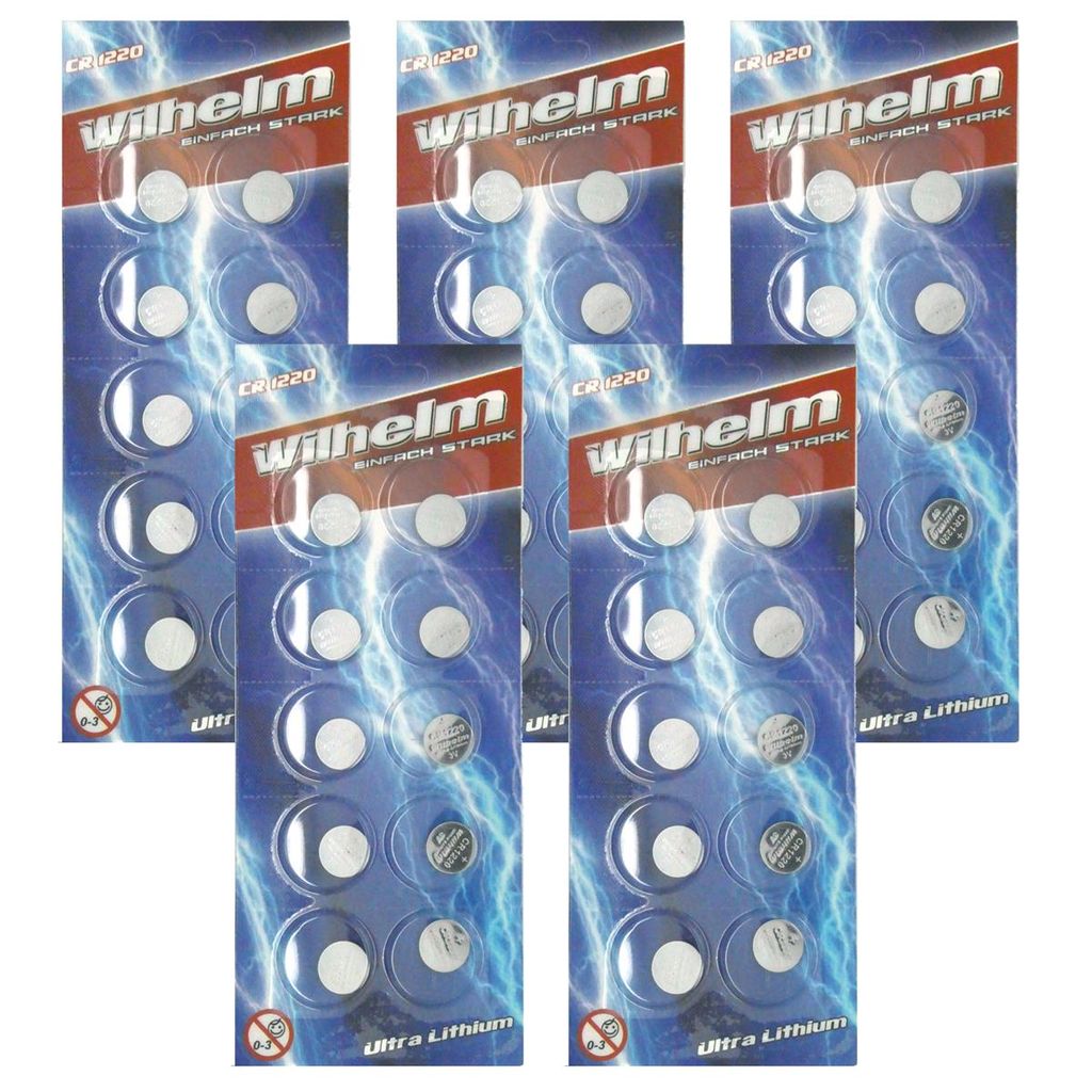 50 x CR1220 WILHELM Blister Lithium | Kaufland.de