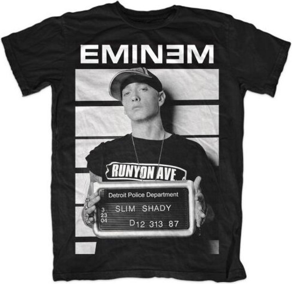 Eminem Tričko Arrest Unisex Nero M Magliette