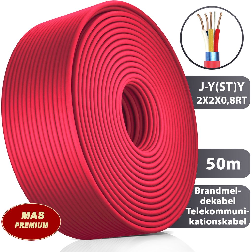 50m J-Y(ST)Y 2X2X0,8RT Brandmeldekabel | Kaufland.de