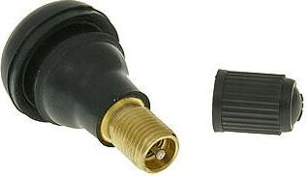 Valve pour pneu sans chambre à air droite courte TR412